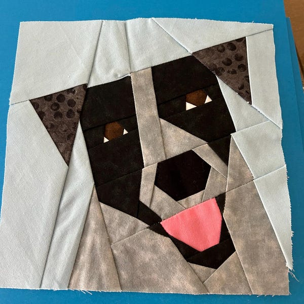 Sparkie the Dog Paper Pieced Quilt Block Pattern (PDF) - Etsy