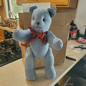 Memory Bear 18 Inches Tall Made From Your Loved One's - Etsy