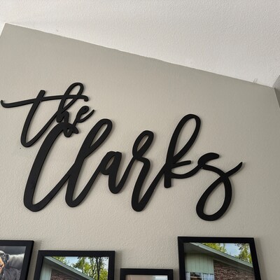 Custom Last Name Sign Personalized Family Name Words Wedding Backdrop ...