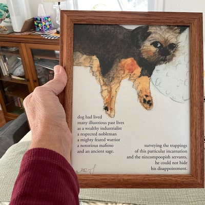 Moon Cat Signed Print by Zeppelinmoon - Etsy