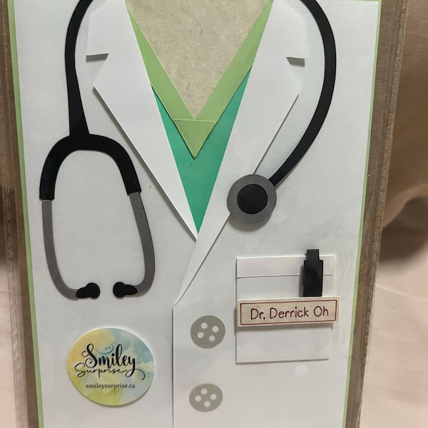 Handmade Personalized Doctor Card: Physician, Medical, Graduation ...