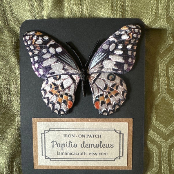 Iridescent Realistic Moth Embroidery Applique / High Quality Iron on ...