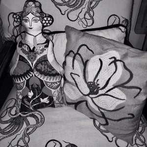 Meryl the Mermaid Tea Towel / Cut and Sew Kit A Silkscreen | Etsy