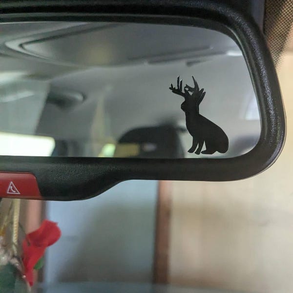 Wolf Decal, Mini Wolf, Howling Mountain Wolf, Rearview Mirror Decal ...