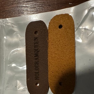 Custom Name Labels,your Design Your Log Real Leather Tags,knitting ...