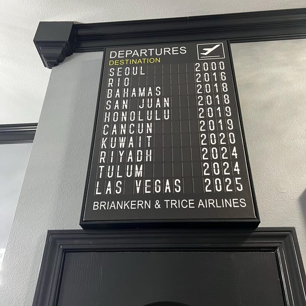 Personalised Custom Travel Poster, Departure Board, Airport Travel ...