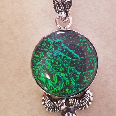 Large Green Amber Gemstone Silver Ring 925 Sterling Solid Boho Silver ...