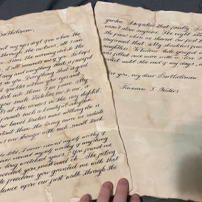 Custom Old Fashioned Love Letter, Personalized Handwritten Antique ...