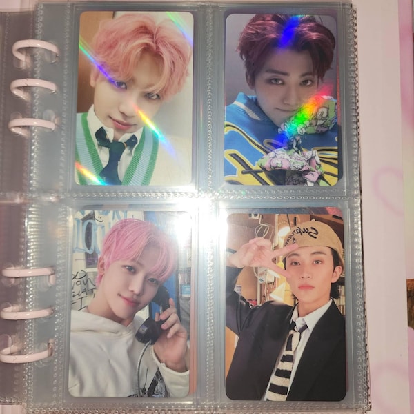Kpop A4 Gradient Heart Cutout Photocard Binder | 9 Pocket Single Side ...