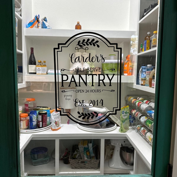 Custom Pantry Decal - Custom Pantry Sticker - Customizable Pantry Door ...