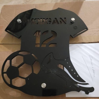 Personalised Acrylic Football Bedroom Decor Sign Plaque Various Sizes ...