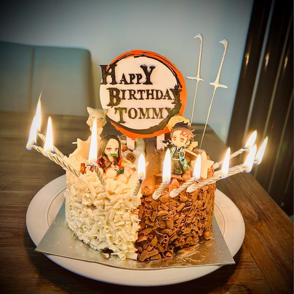Demon Slayer Customizable Cake Topper/cake Decoration Anime - Etsy UK