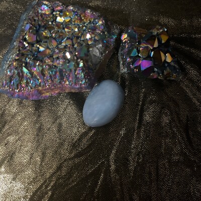 Rainbow Aura Amethyst Cluster, Titanium Aura Amethyst Crystal Choose ...