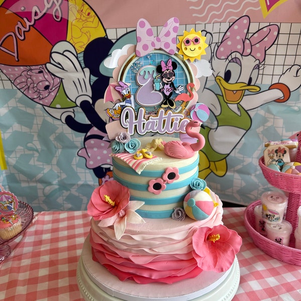 Topper pastel vaca Lola / topper personalizado /Ideas de fiesta ...