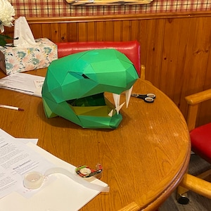 Snake Mask Pattern Open Face for Great Visibility Paper Mask Halloween ...