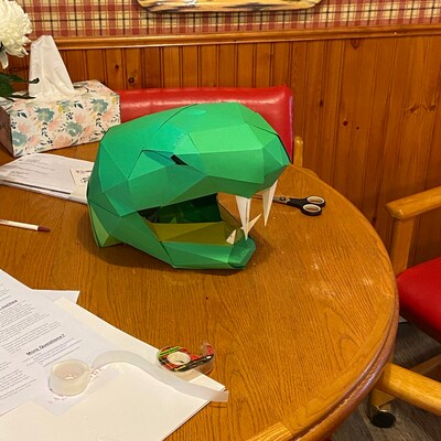 Snake Mask Pattern Open Face for Great Visibility Paper Mask Halloween ...