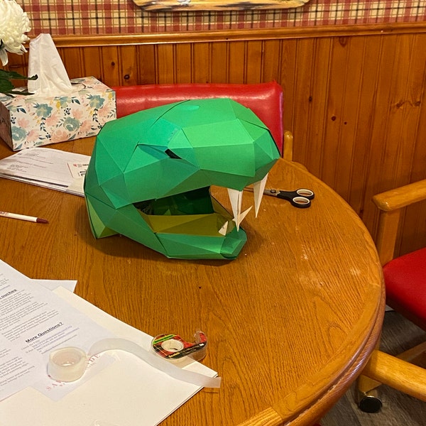 Snake Mask Pattern - Open Face for Great Visibility! Paper Mask ...