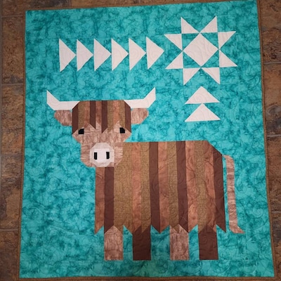 QUILT PATTERN Cattle Call a Highland Coo cow Quilt Pattern by Art East ...