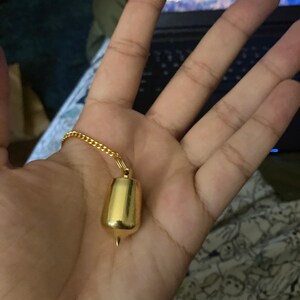 Metaphysical Gold Plated Dowsing Pendulum Necklace Metal Pendulums With ...