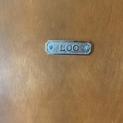 Solid Brass loo Door Sign in a Choice of Three Finishes Polished Brass ...