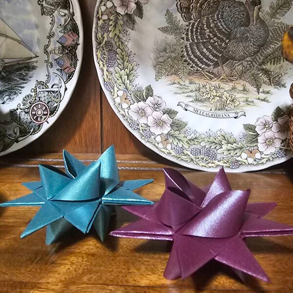 13 Red & White German Paper Stars Froebel Stars Moravian Stars Star ...