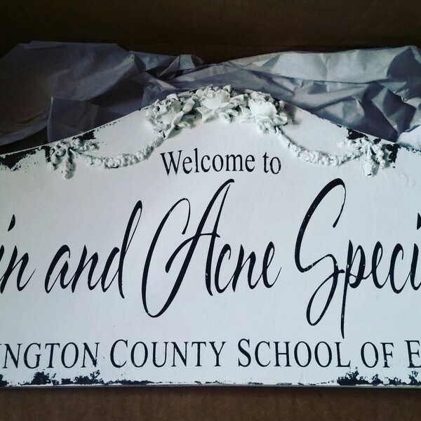 Shabby Chic BUSINESS SIGN | Custom Business Name Sign With Roses ...