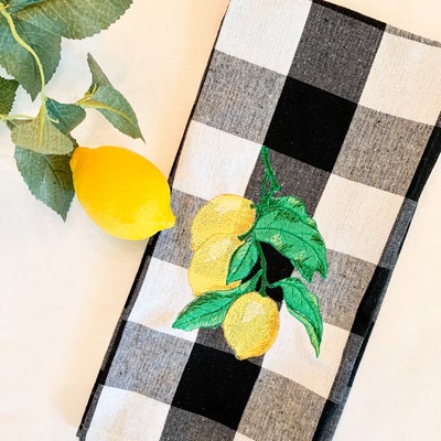 Lemon Tree Embroidery Design. Lemon Pattern. Lemon Embroidery Design ...