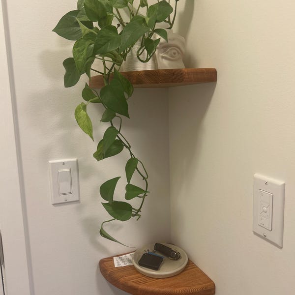 Corner Shelf, Corner Wall Shelf With Radius, Wall Mounted Shelf ...