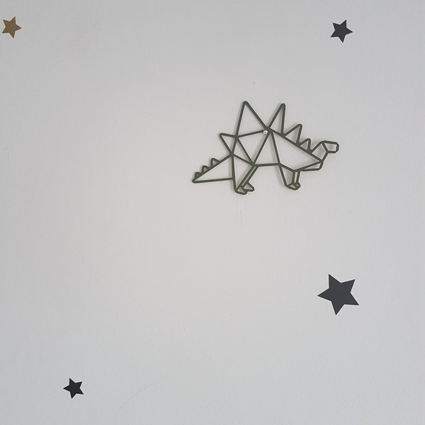 Geometric Stegosaurus Shape | Geometric Dinosaur Decor | Dinosaur Home ...