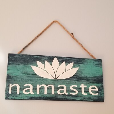 Namaste Wood Sign, Sign for Yogis, Namaste, Yoga Sign, Namaste Art ...