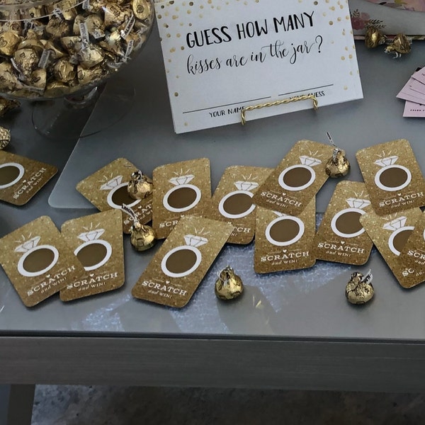 Scratch-off Cards // Bridal Shower Game, Party Game, Bridal Shower ...