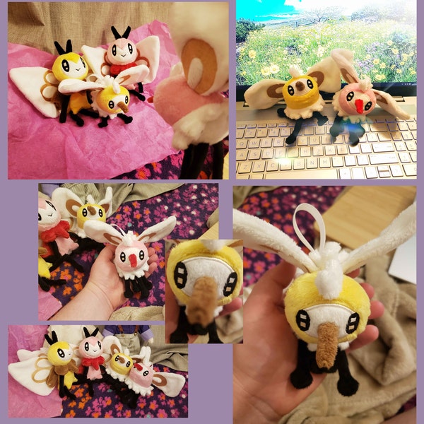 Ribombee Handmade Custom Keychain Plush ! Pokemon Sun and Moon! - Etsy