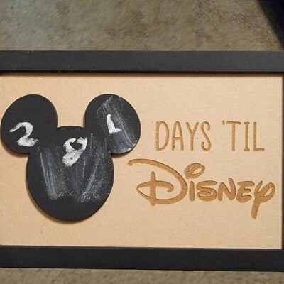 Days til Disney Countdown Sign - Etsy