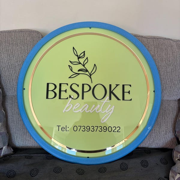 3D Acrylic Business Sign | Custom Text Wall Signage | Rectangle Logo ...