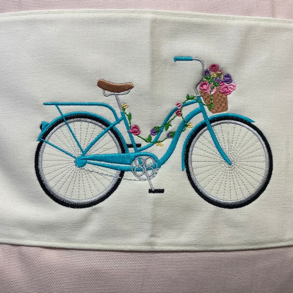 Flower Bicycle Embroidery Design, Bicycle With Flowers Machine ...