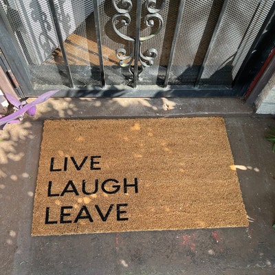 Live Laugh Leave Doormat Funny Doormat Rude Doormat Clever Doormat ...
