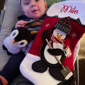 Personalized Snow Cap Christmas Stockings 3-D Plush - Etsy