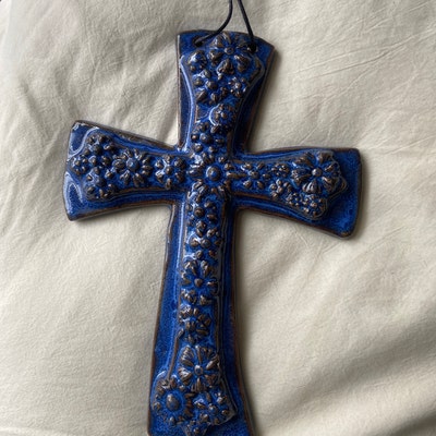 Ceramic Crosses, Beautiful Home Decor, Handmade, Birthday, Baptism ...