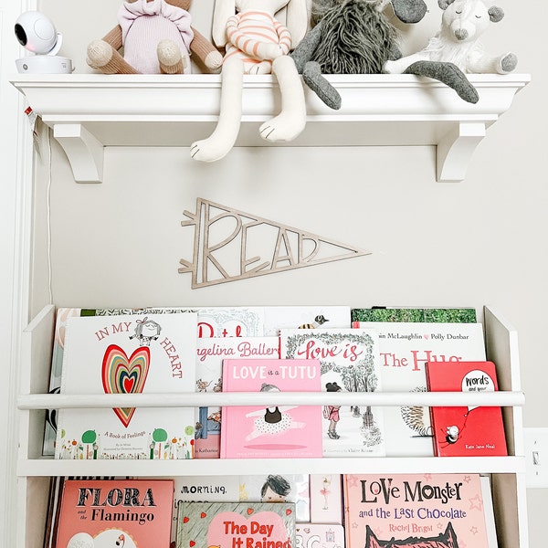 Read Wood Pennant, Vintage Banner Flag, Nursery Sign, Playroom Decor ...