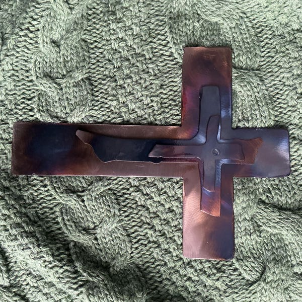 Three Tier Metal Cross - Etsy