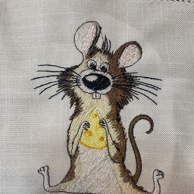 Machine Embroidery Designs Mouse With Cheese - Etsy