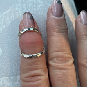 14k Rose Gold Fill Splint Ring mallet Finger Ring | Etsy