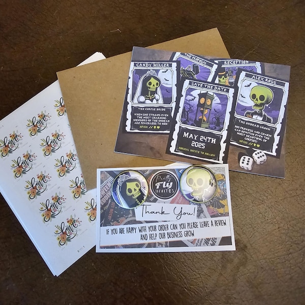 Board Game Inspired Wedding Invitation Set: Personalized RSVP Cards ...