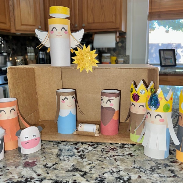 DIY Nativity Scene - Printable Toilet Paper Roll Templates - Etsy