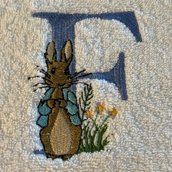 Peter Rabbit 4inch Alphabet A-Z Machine Embroidery Font Digital ...