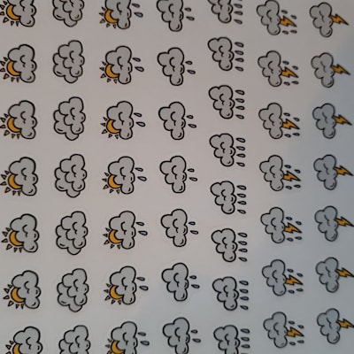 Weather Icon Planner Stickers Weather Tracker Planner Stickers Weather ...