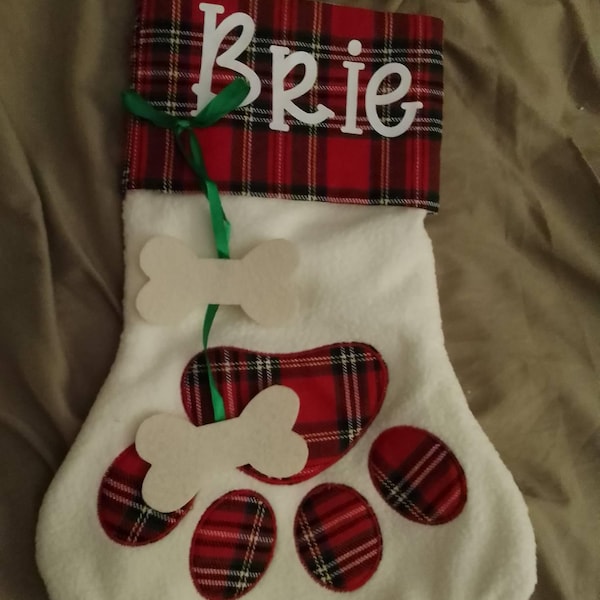 Personalized Pet Christmas Stockings,christmas Gift,christmas Dog Paw ...