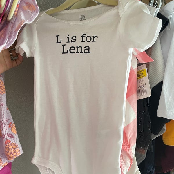 Custom Birth Announcement Onesie®, Personalized First and Middle Name ...
