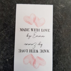 Custom White Fabric Clothing Labels Product Tags Handmade | Etsy UK