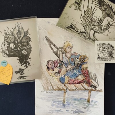 Odogaron Print, Monster Hunter World Art, Watercolor Art, Mhw Iceborne ...